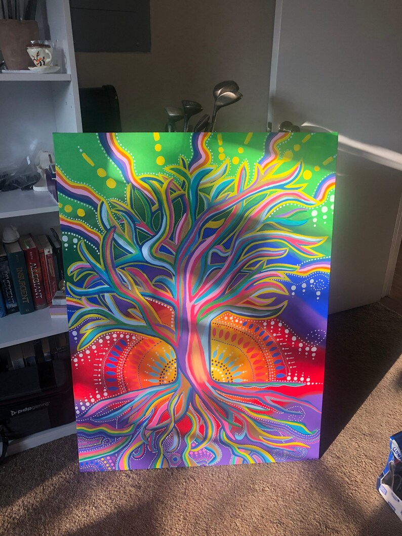 Tree of Life Painting Large - Acrylic on Canvas - Etsy