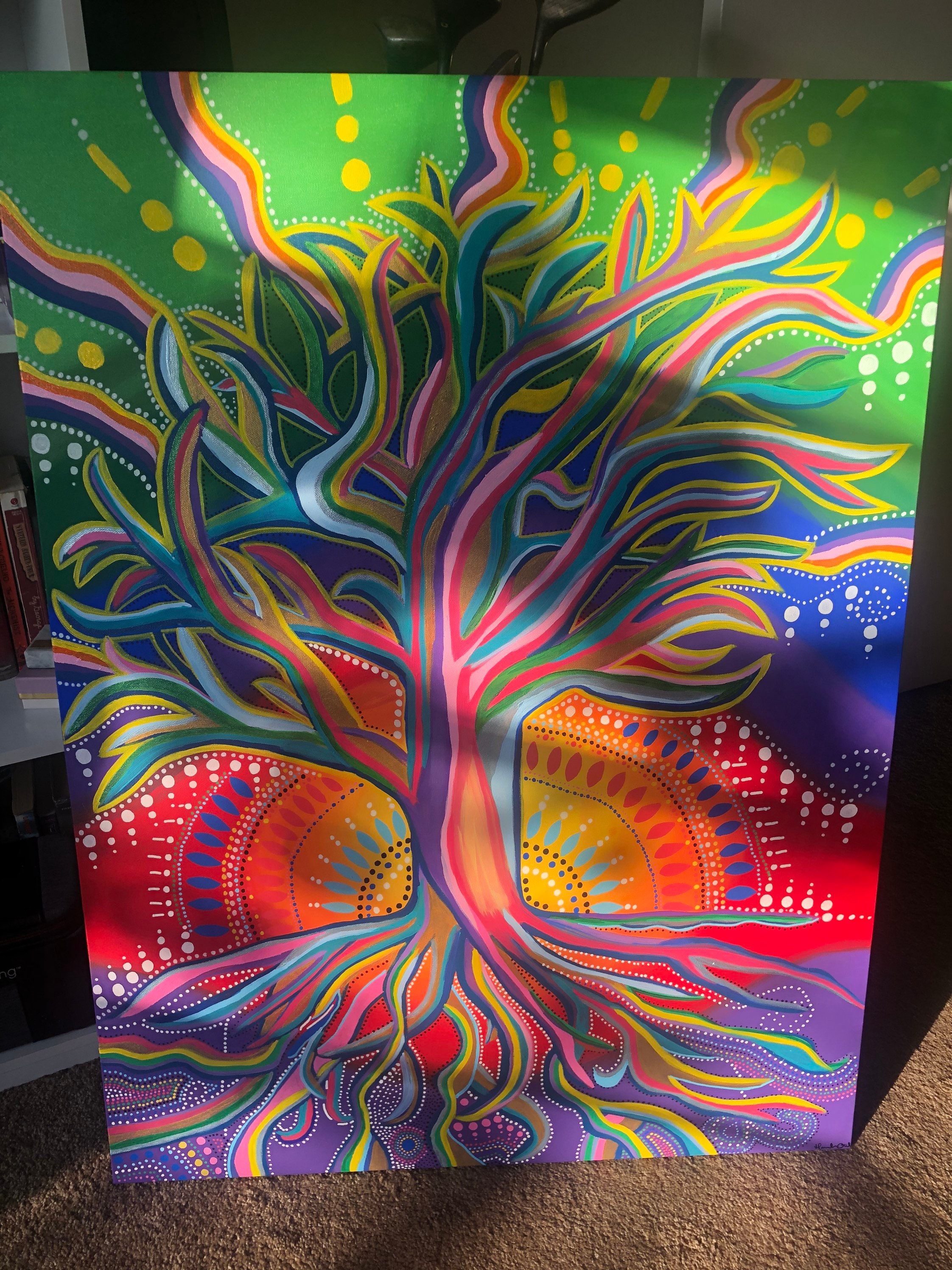Tree of Life Painting Large - Acrylic on Canvas - Etsy