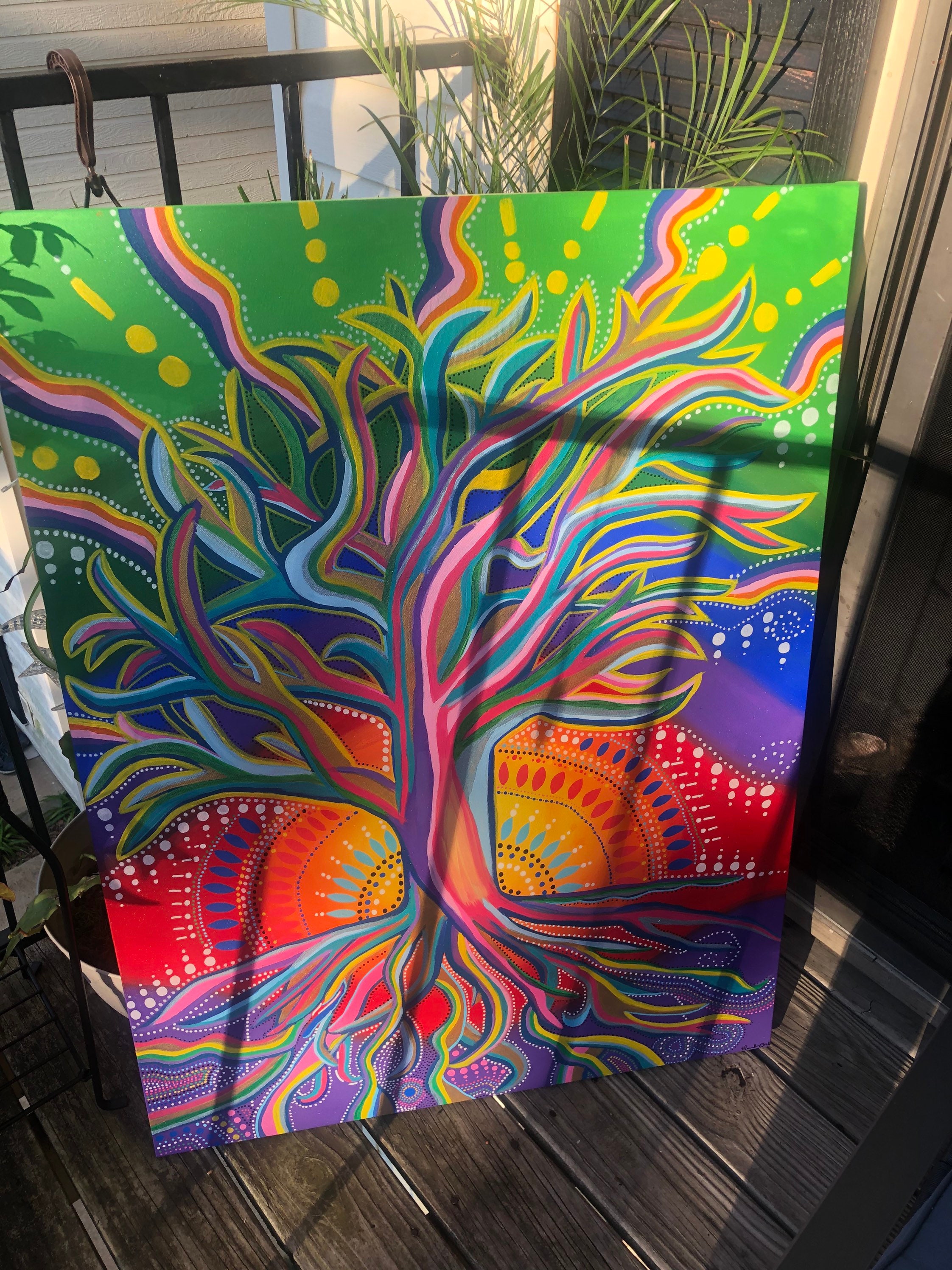 Tree of Life Painting Large - Acrylic on Canvas - Etsy