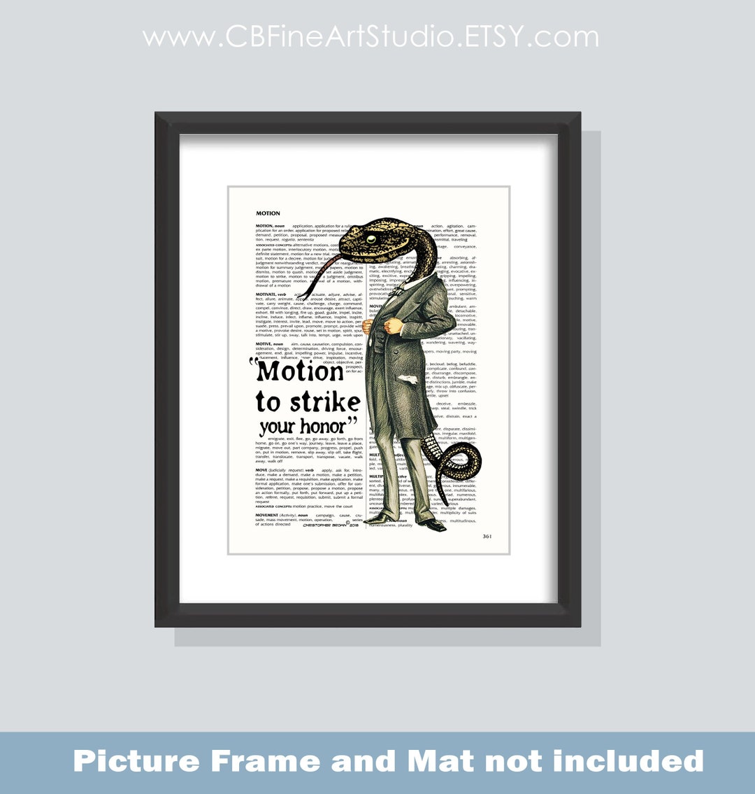 Lawyer Print, motion to Strike, Funny Lawyer Print, Lawyer Gift, Law ...