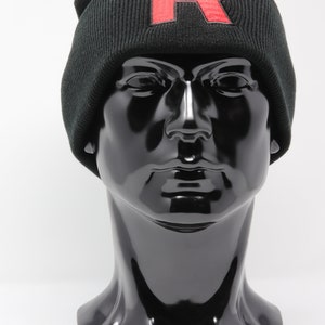 Team Rocket | Embroidered Black Cuffed Beanie | Multiple Styles | Men ...