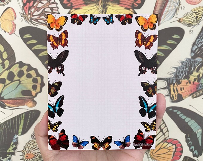 Butterfly Notepad Cottagecore Stationery Insect Tear Away Memo Pad - Etsy