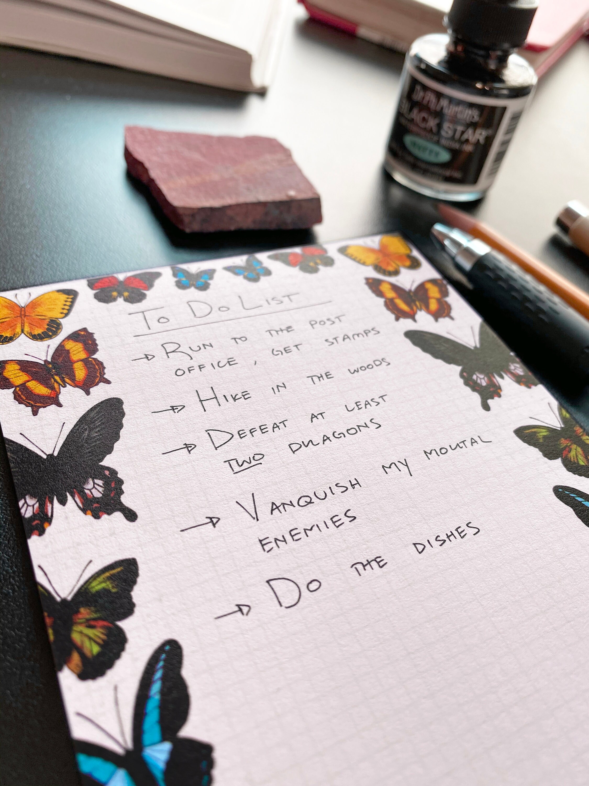 Butterfly Notepad Cottagecore Stationery Insect Tear Away - Etsy