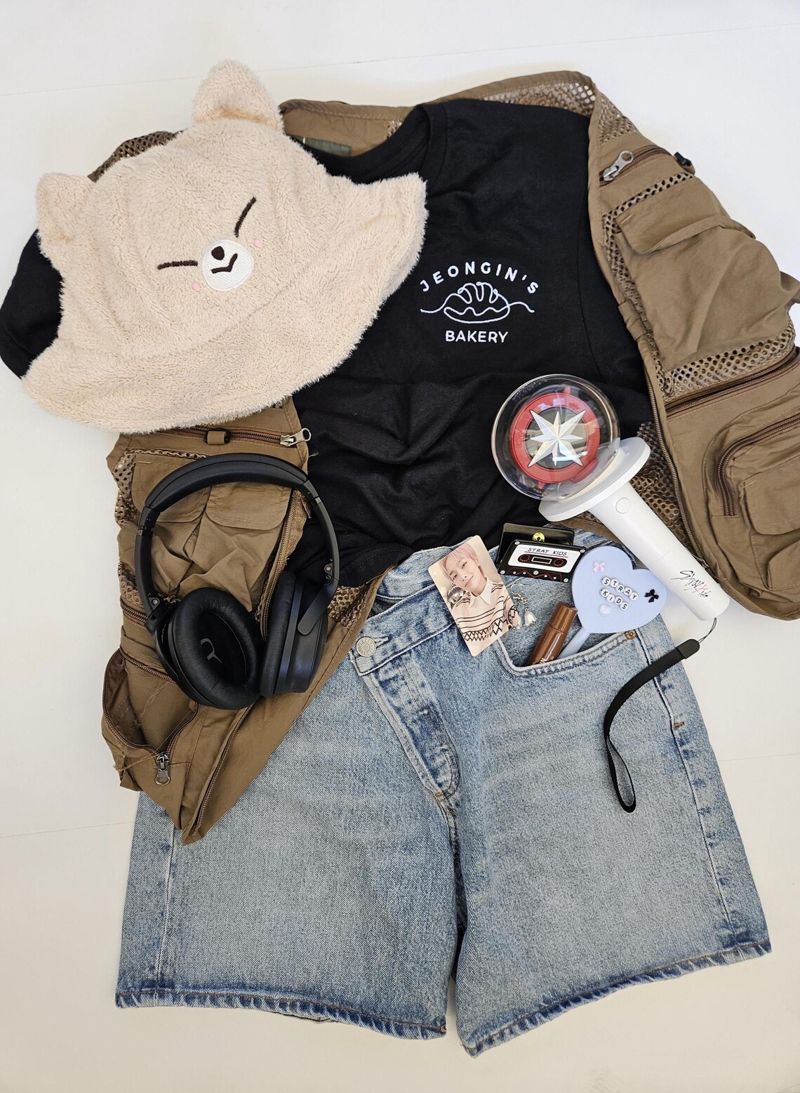 Stray Kids SKZ Skzoo Yang Jeongin IN Foxiny Fluffy Embroidered Bucket ...