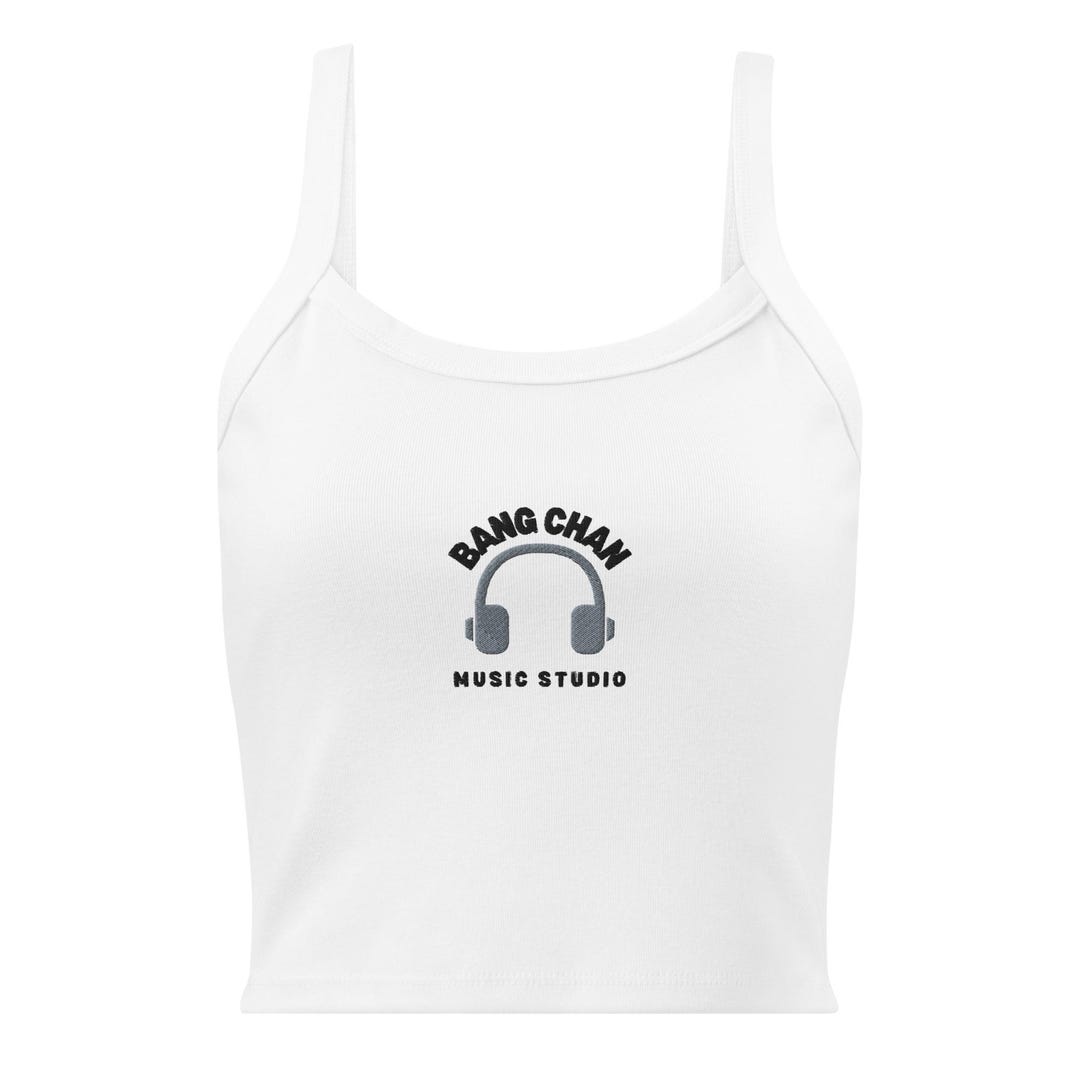 Stray Kids Bang Chan Music Studio Embroidered Cropped Tank Top - Etsy