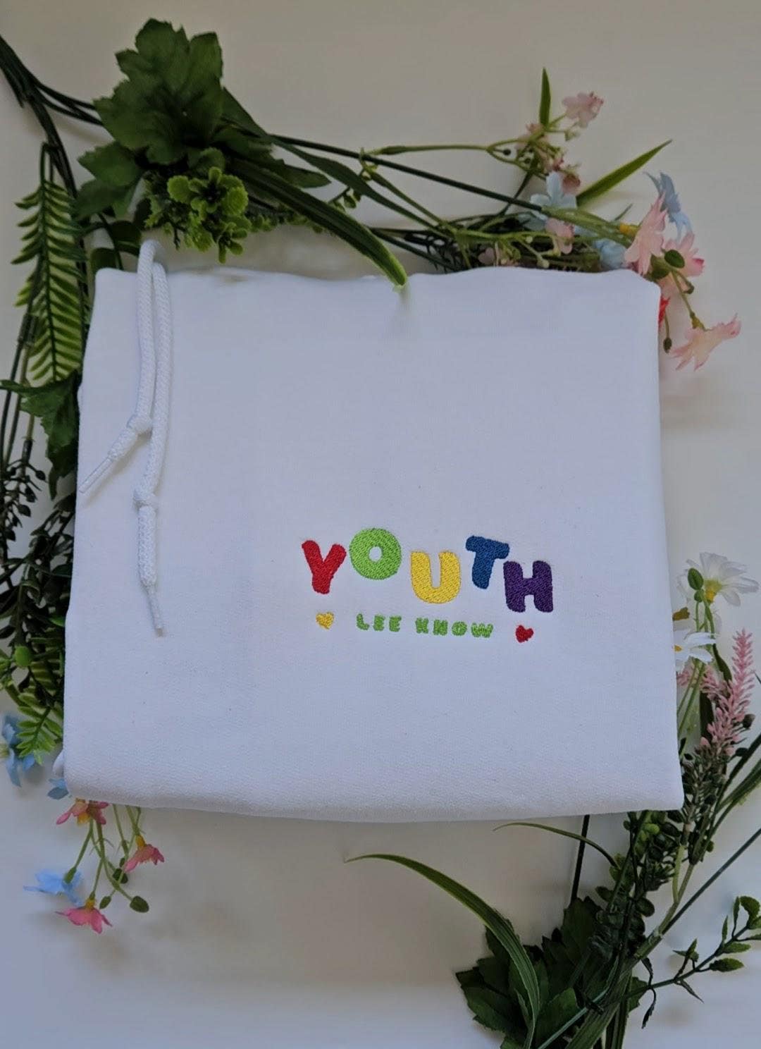 Stray Kids Lee Know "youth" Inspired Embroidered Hoodie Sweater - Etsy