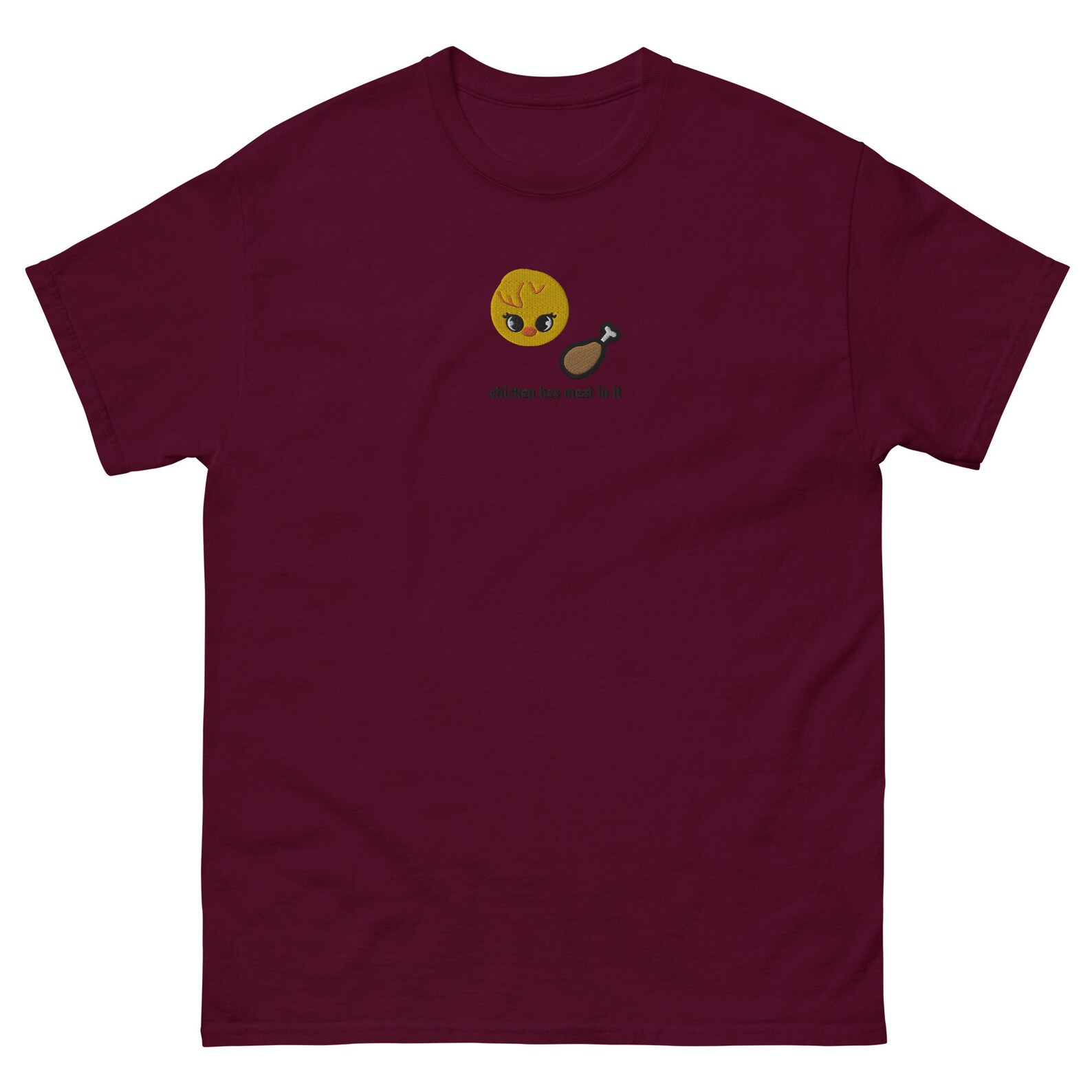 Bbokari Skzoo Felix Stray Kids "chicken Has Meat on It" Embroidered Tee ...