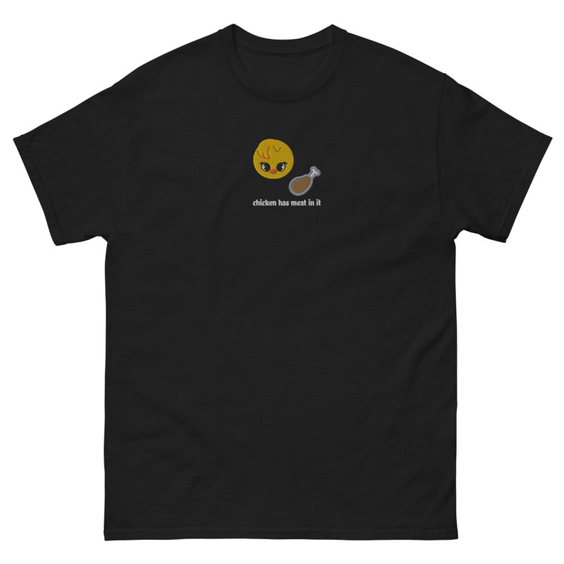 Bbokari Skzoo Felix Stray Kids Stick-T-Shirt „Chicken has Meat on it ...