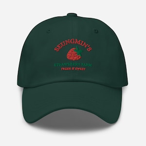 Stray Kids SKZ Kim Seungmin's Strawberry Farm Embroidered Dad Cap Hat ...