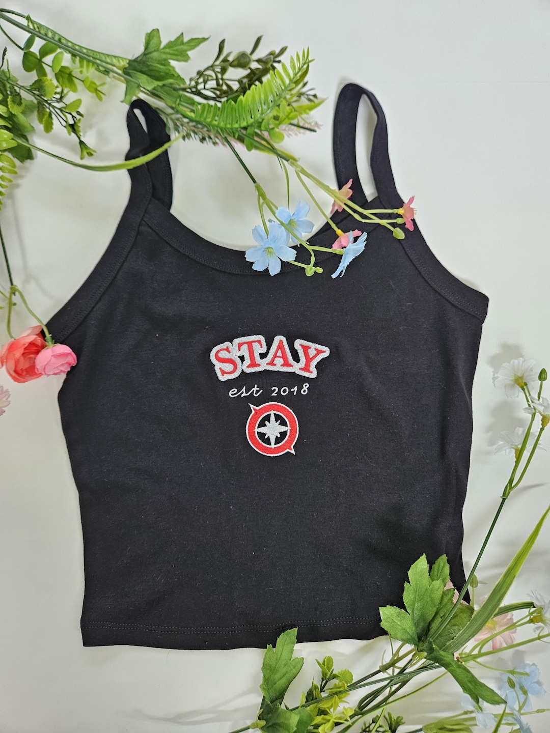 Stray Kids SKZ Embroidered "stay Since 2018" Cropped Tank Top - Etsy