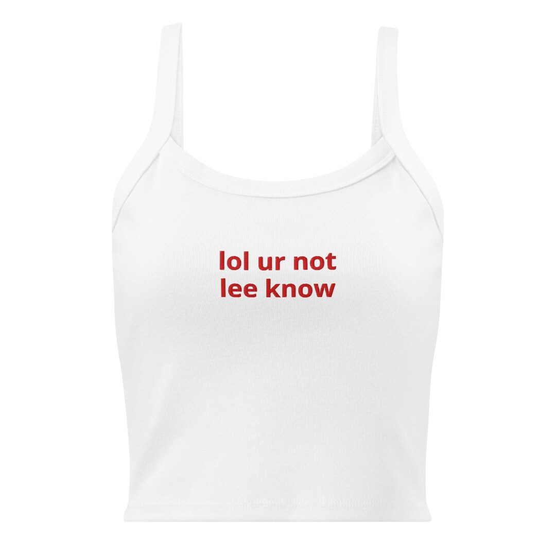 Stray Kids SKZ "lol Ur Not Lee Know" Embroidered Cropped Tank Top - Etsy