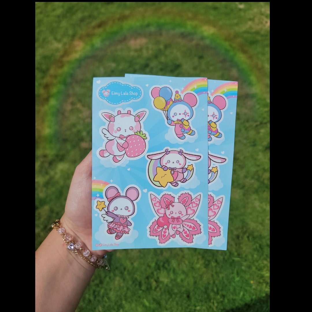 2 Sheet Stickers - Cute Plushie Stickers - Etsy