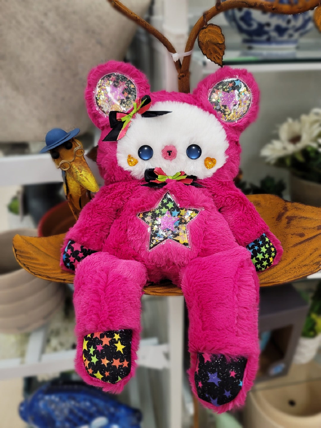 Pink Star Bear Floppyti Flop - Etsy