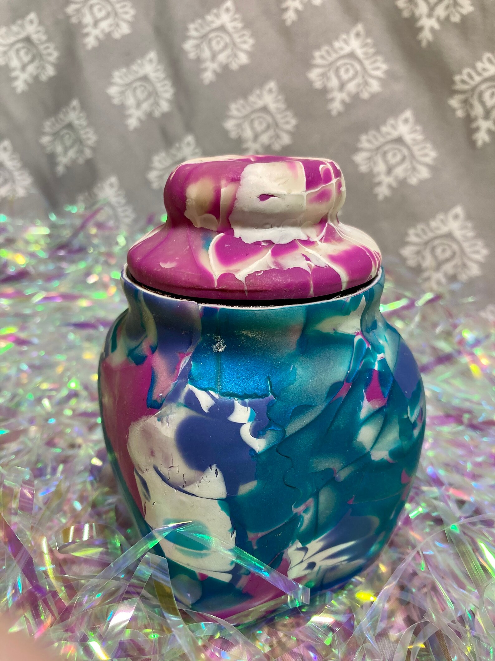 Purple and Blue Stash Jar - Etsy