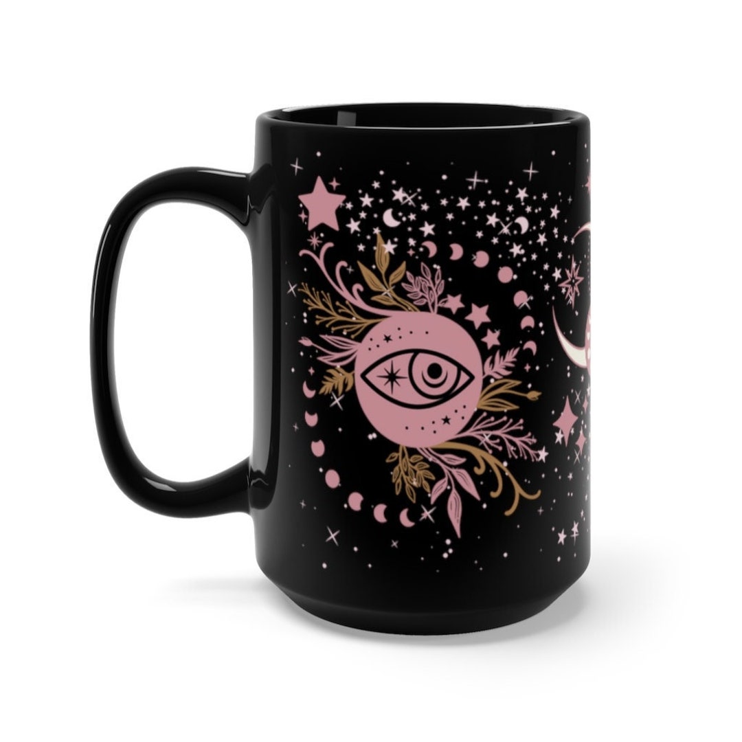 Crescent Moon Mug, Moon Coffee Cup, Eye Coffee Mug, Celestial Mug ...