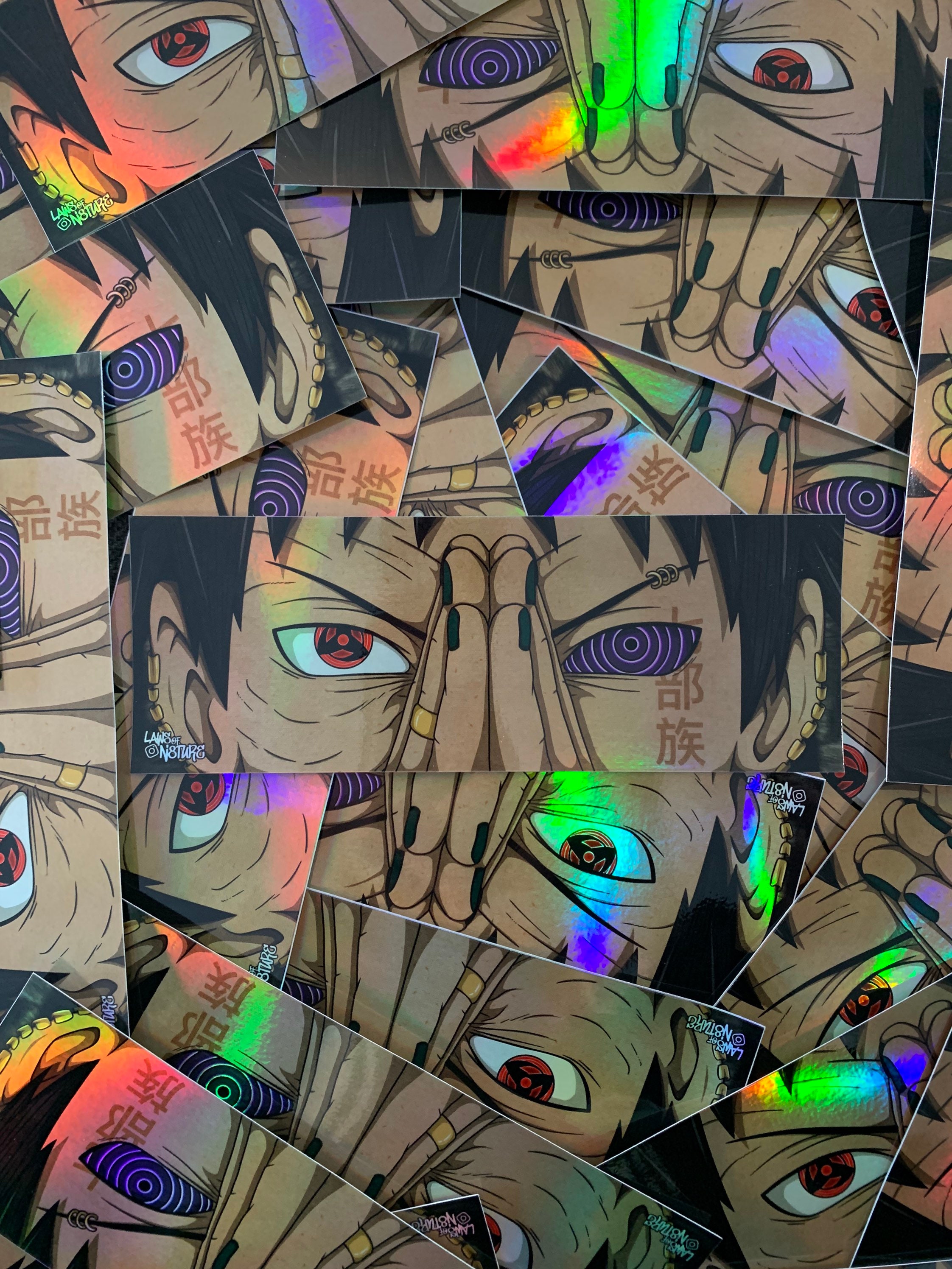 Obito Uchiha うちはオビト Holographic Obito Sticker Slap, Anime Sticker ...