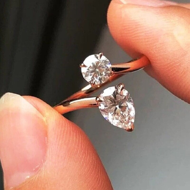 Two Stone Engagement - Etsy