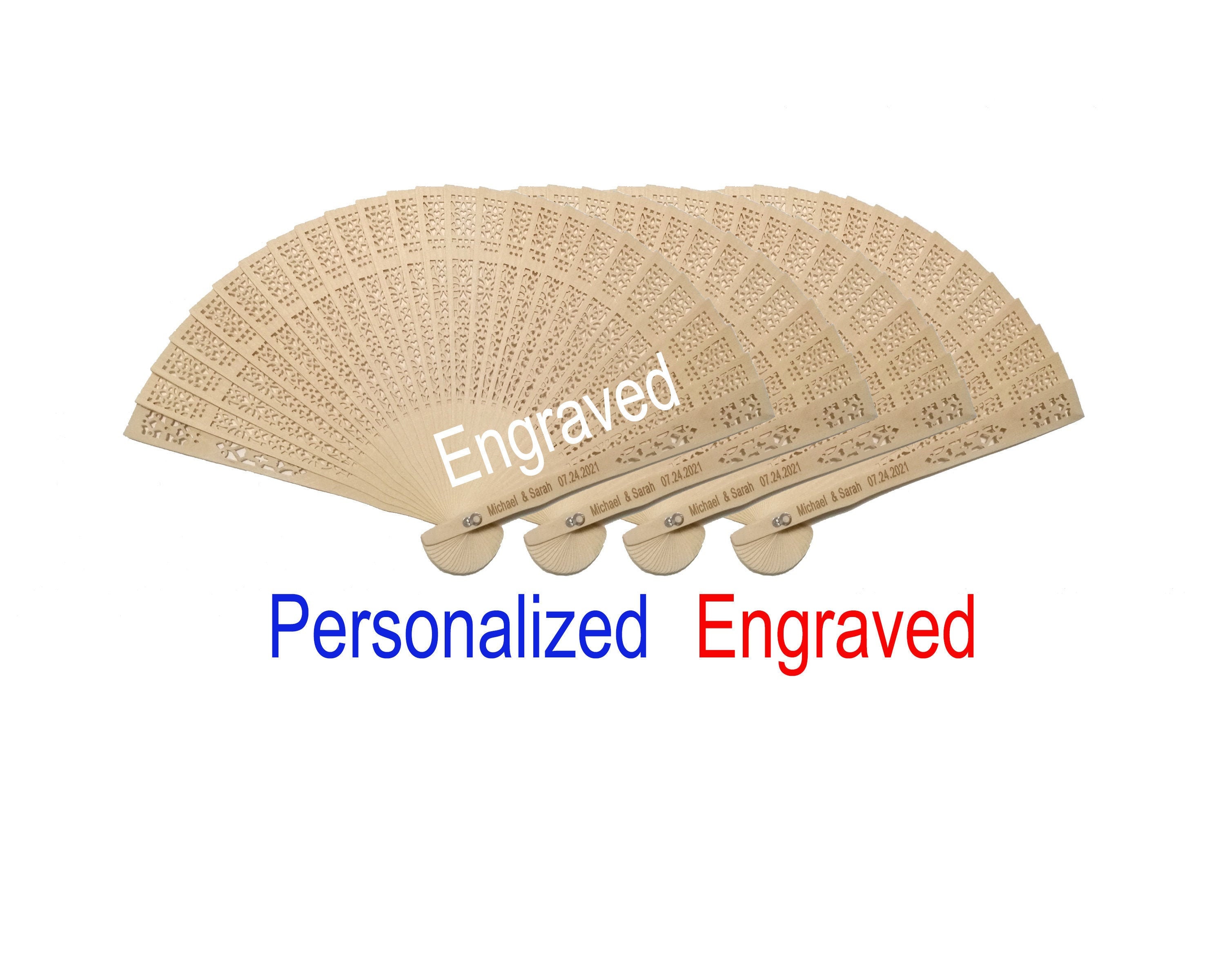 Personalized Wedding Fans Custom Wedding Fans Intricately - Etsy
