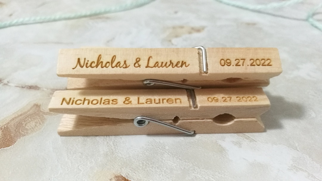 Personalized Wooden Clothespins Wedding Clothespins Party Favor ...