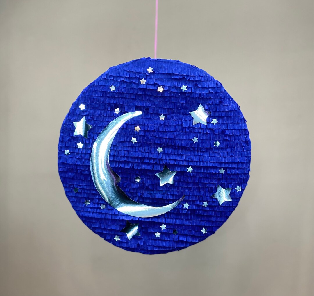 Silver Moon and Stars Piñata, Ideal Party Game for an Out of This World ...