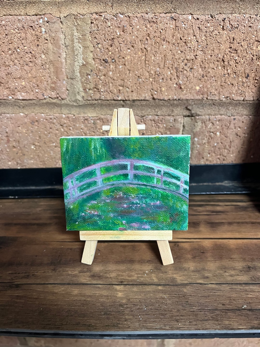 Mini Canvas and Easel Monet Painting - Etsy