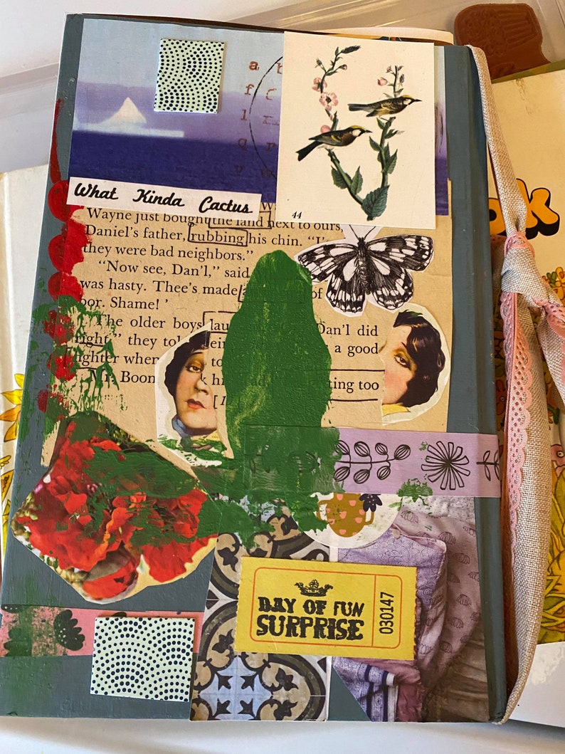 Junk Journal by Velvet Junk, DIY Upcycled Journal, Small, Lady in ...