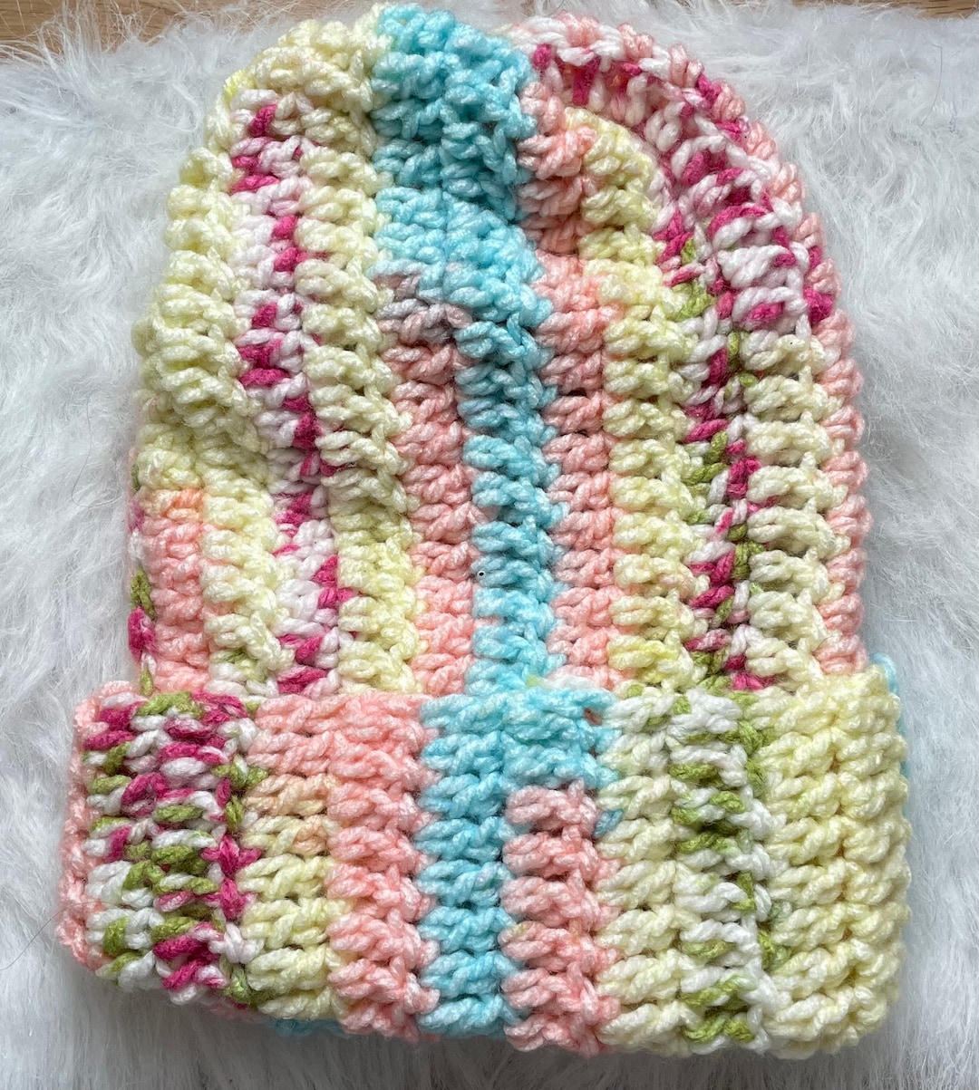 Rainbow Winter Hat - Etsy