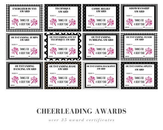Cheerleading Award Certificates Cheer Award Certificates | Etsy Australia