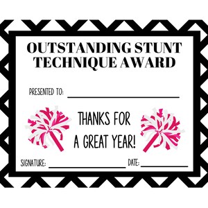 Cheerleading Award Certificates | Cheer Award Certificates - Etsy