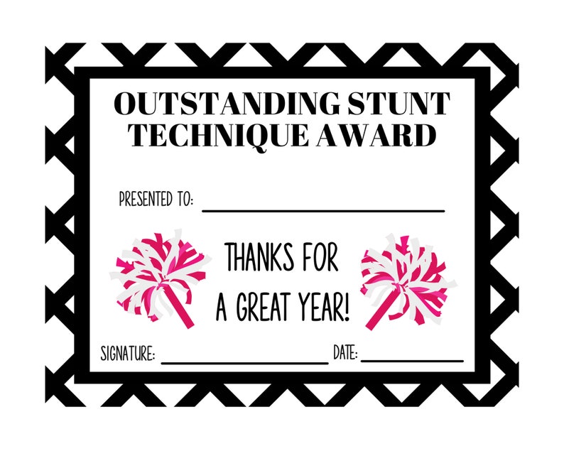 Cheerleading Award Certificates | Cheer Award Certificates - Etsy