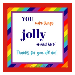 Jolly Ranchers Candy Printable Tags Thank You Candy Tags | Etsy