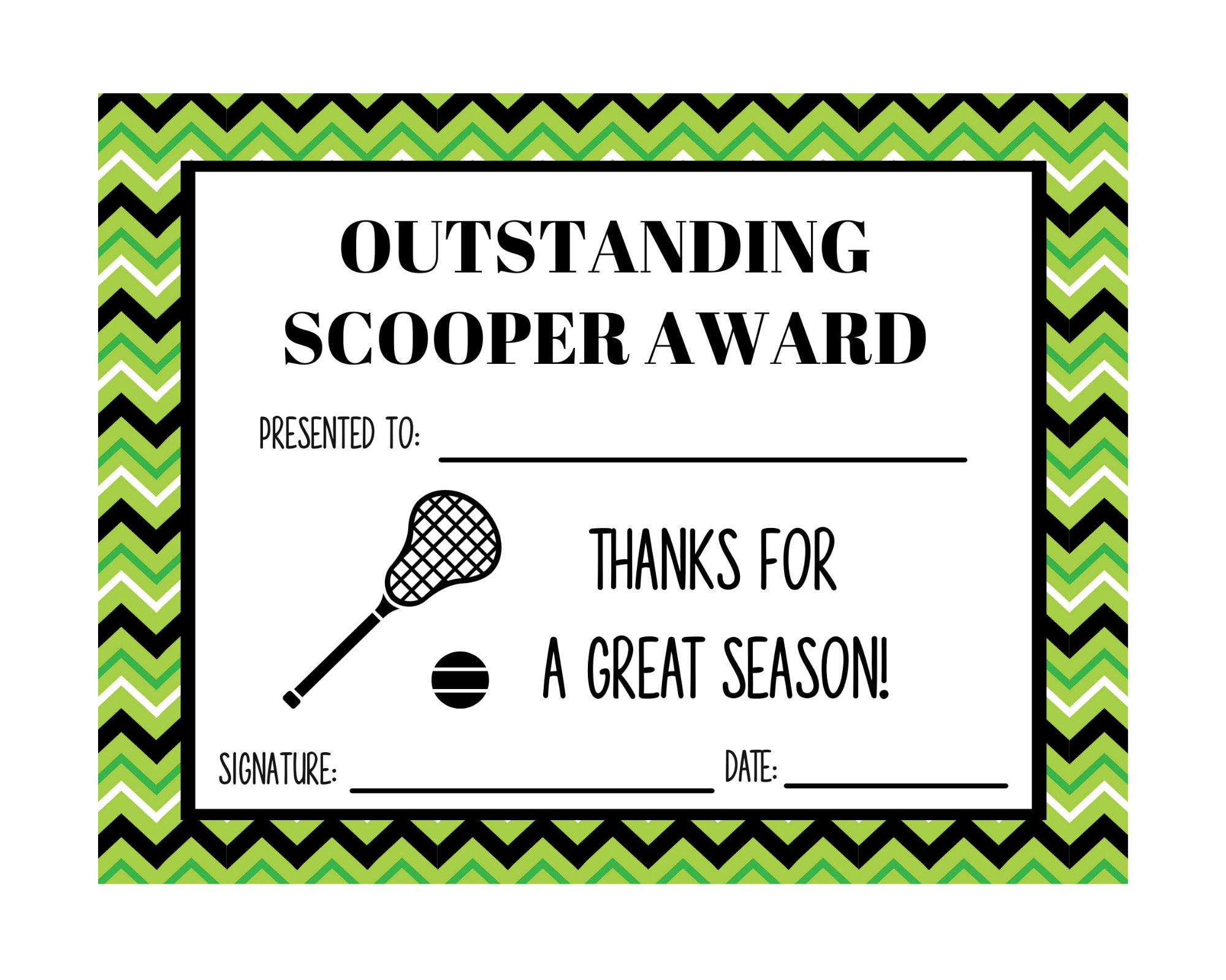 Lacrosse Award Certificates - Etsy