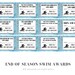 End of Season Swim Team Award Certificates 35 Swimming Awards for End ...