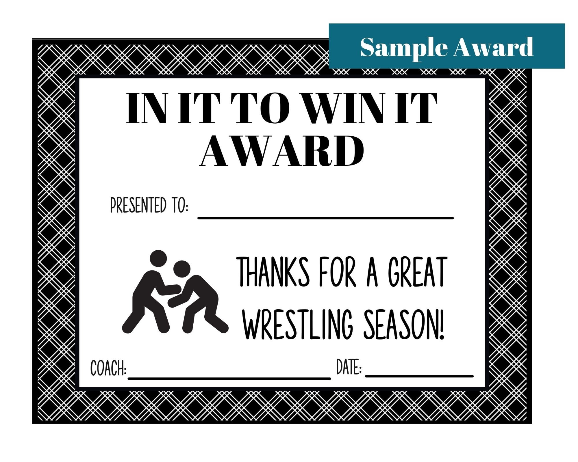 End of Season Wrestling Award Certificates | 30 Wrestling Awards for ...
