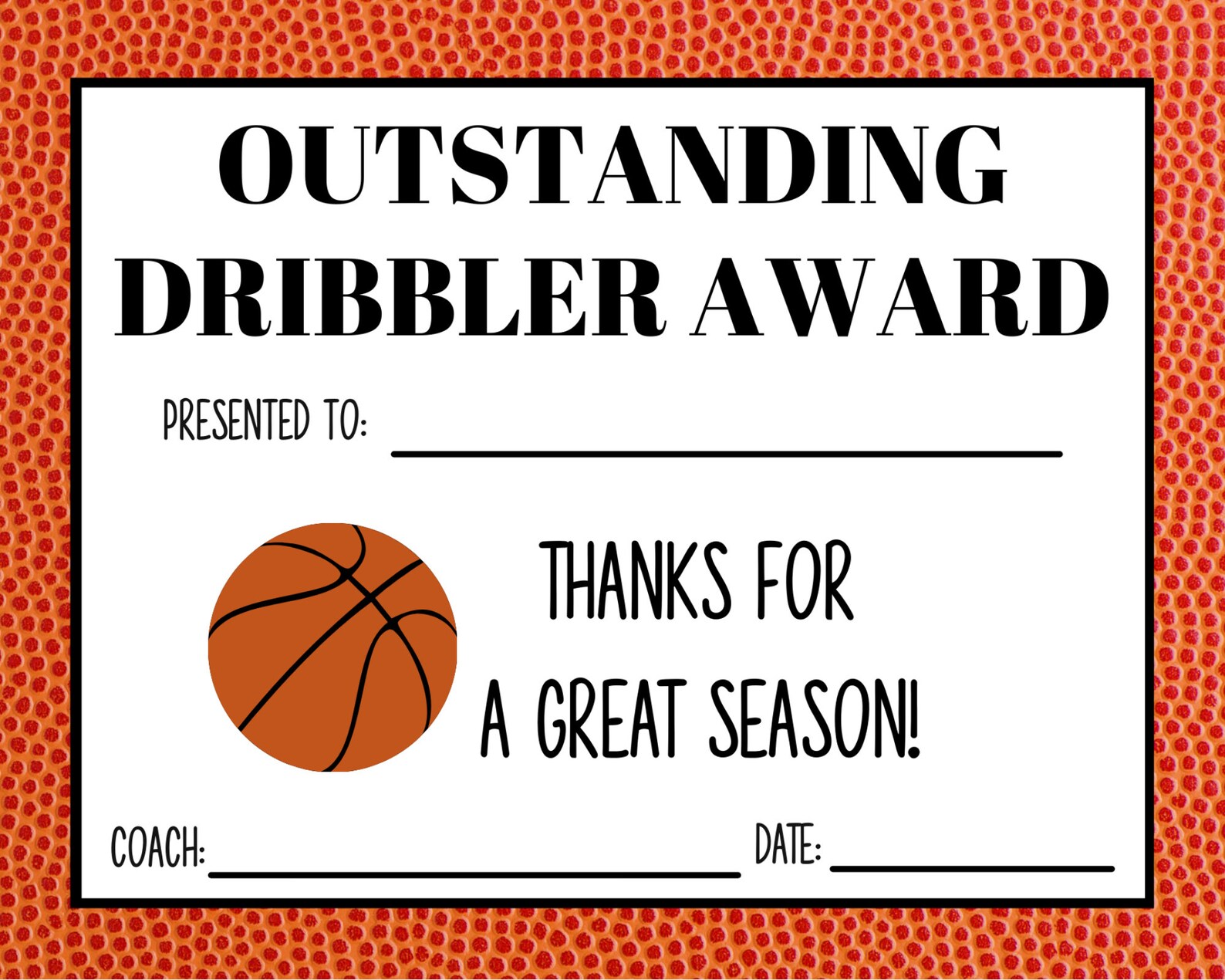 End of Season Basketball Award Certificates | 35+ Basketball ...