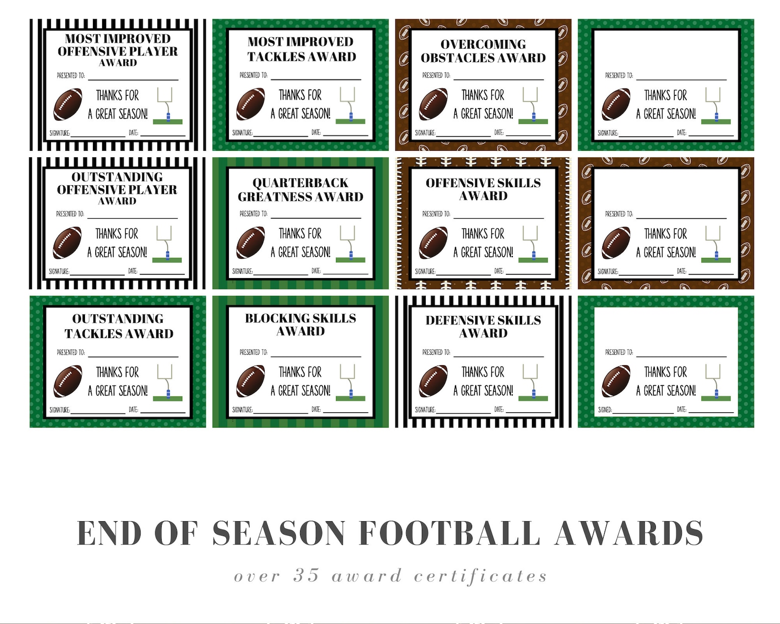 End of Season Football Award Certificates | 30+ Football Certificates ...