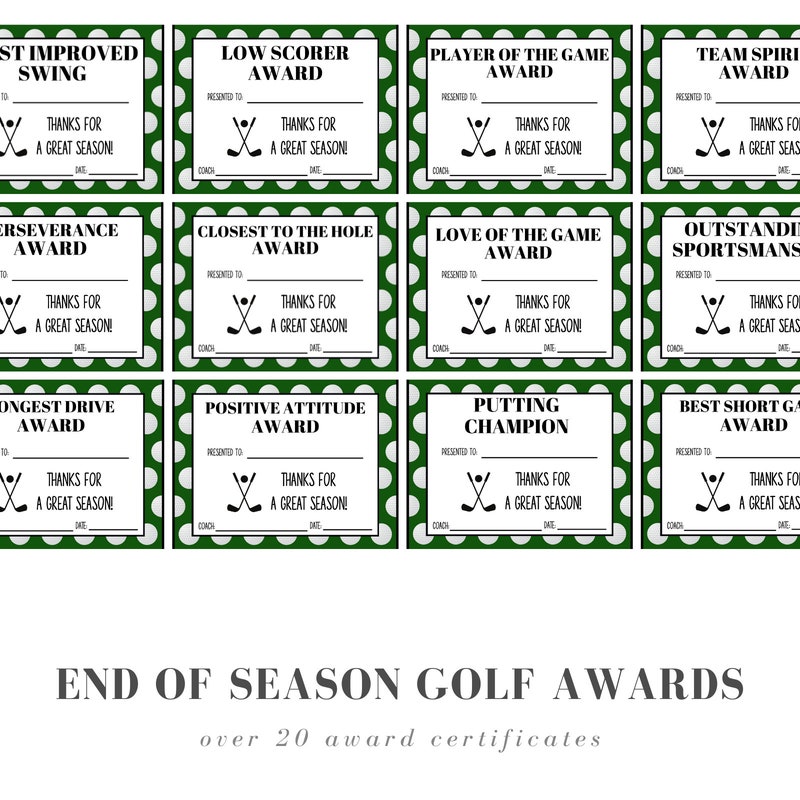 Golf Awards Svg - Etsy