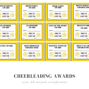 Cheerleading Award Certificates Gold Pom Poms - Etsy