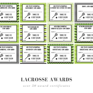 Lacrosse Award Certificates - Etsy