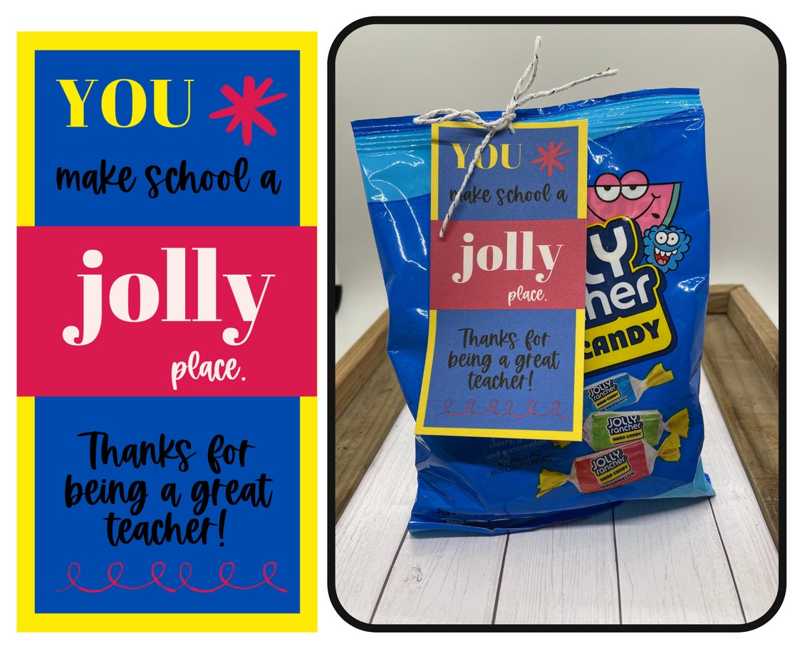 Jolly Ranchers Candy Printable Tags Thank You Candy Tags | Etsy