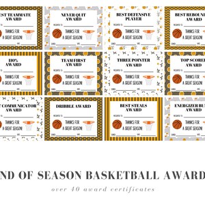 End of Season Basketball Award Certificates | 30+ Basketball ...