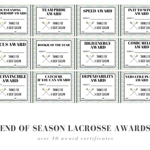 Lacrosse Award Certificates - Etsy