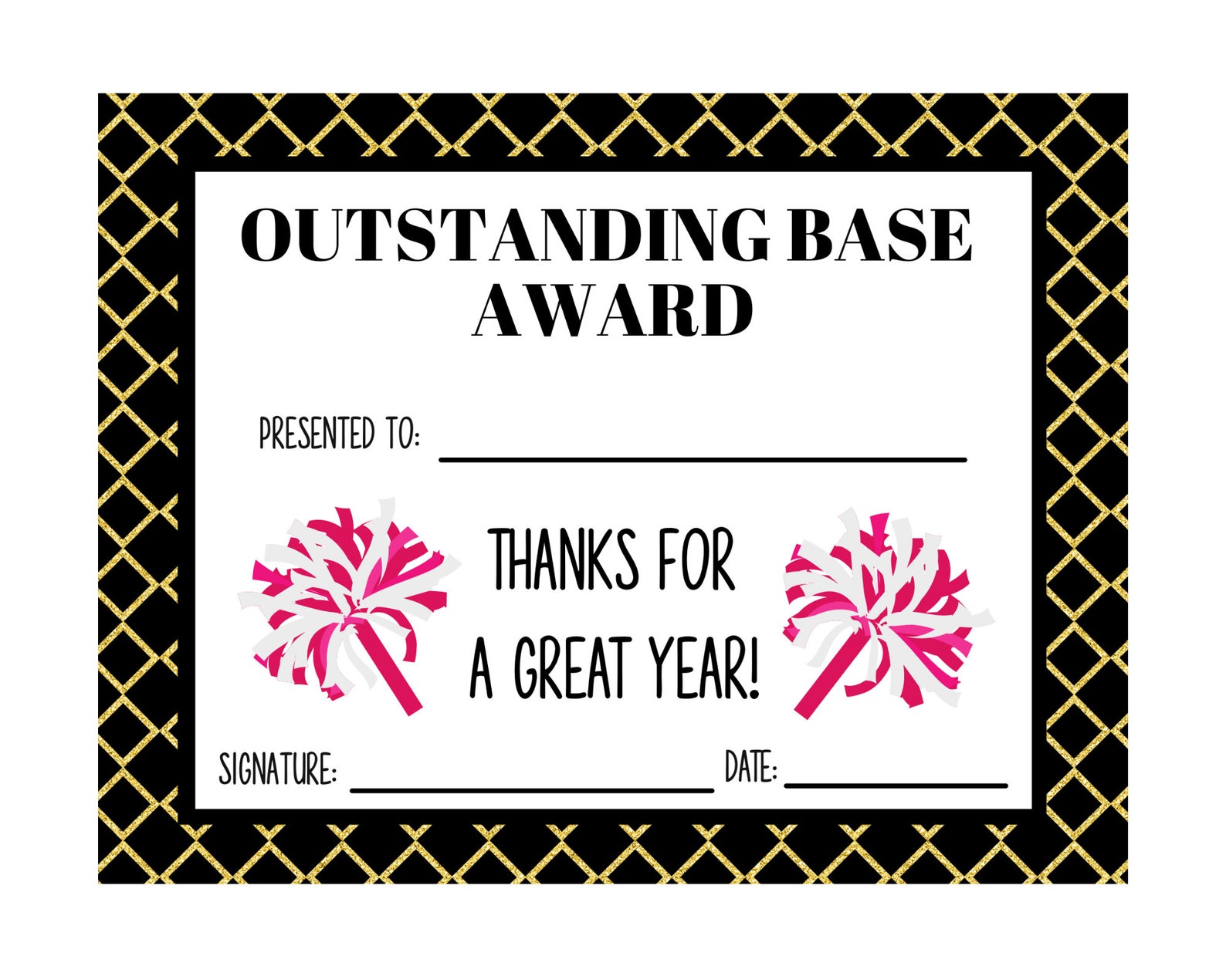 Cheerleading Award Certificates | Cheer Award Certificates - Etsy