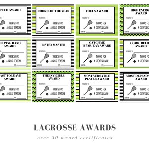 Lacrosse Award Certificates - Etsy