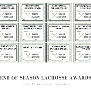 Lacrosse Award Certificates - Etsy