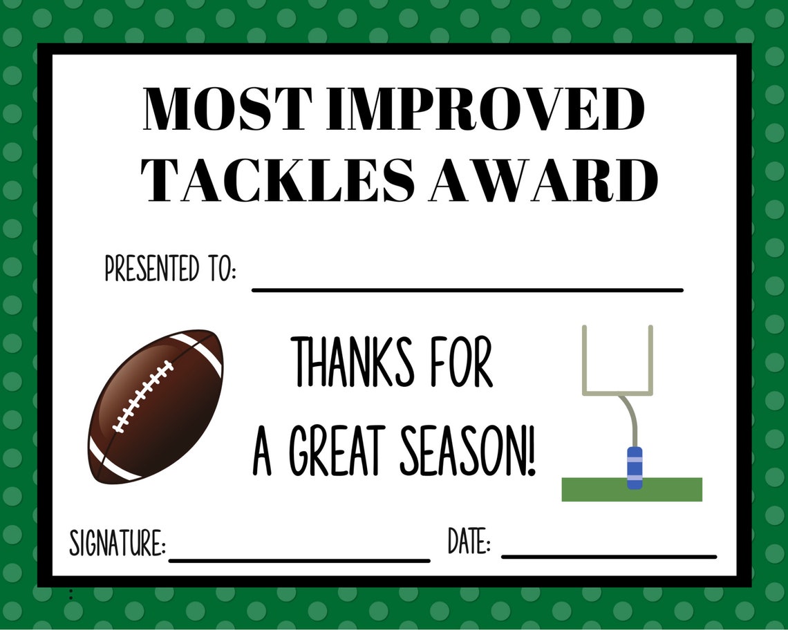 End of Season Football Award Certificates | 30+ Football Certificates ...