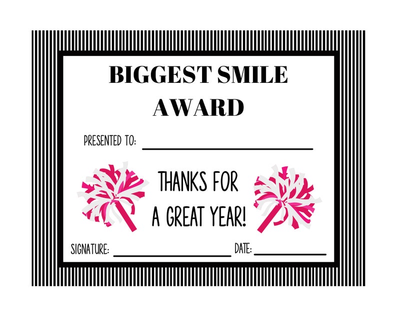 Cheerleading Award Certificates | Cheer Award Certificates - Etsy