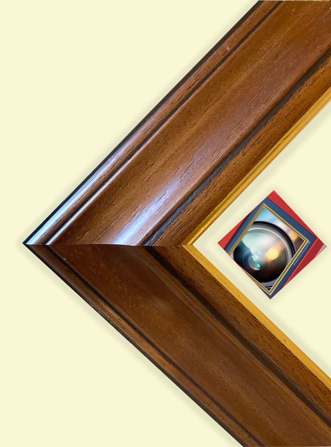 Classic 40mm Reversed Frame Moulding Opened Grain Walnut Colour With ...