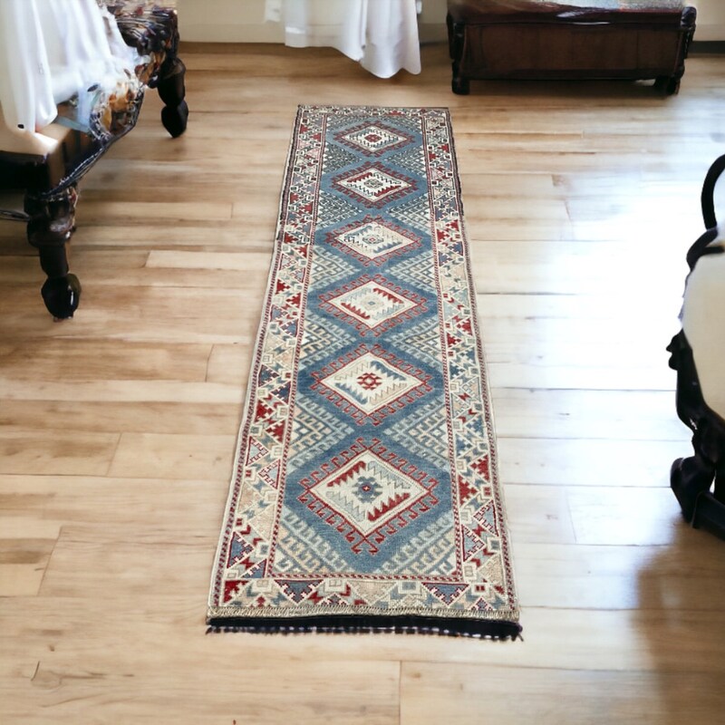 Blue Turkish Runner - Etsy