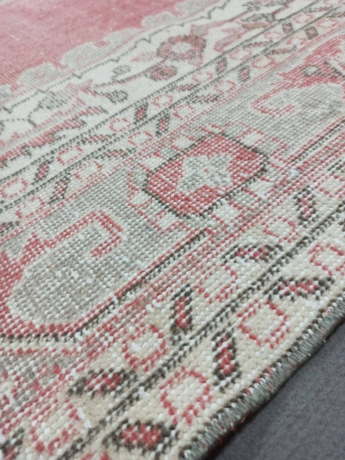 Turkish Handmade Pink Carpet/ Wool and Cotton Rugs /boho - Etsy
